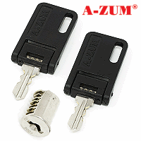 A-ZUM CC2949 Replacement Lock Core CHROME FINISH LOCK CORE W/ 2 KEYS ...