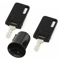 A-ZUM ZG0012 BLACK FINISH LOCK CORE W/ 2 KEYS Replacement Lock Core ...