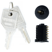HON 127E Office Furniture Replacement Lock Core BLACK FINISH LOCK CORE ...